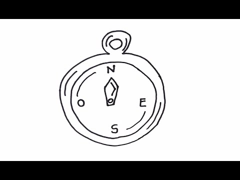 ¿Cómo dibujar una Brújula? – Dibujo de una Brújula – Escuela de Dibujo
