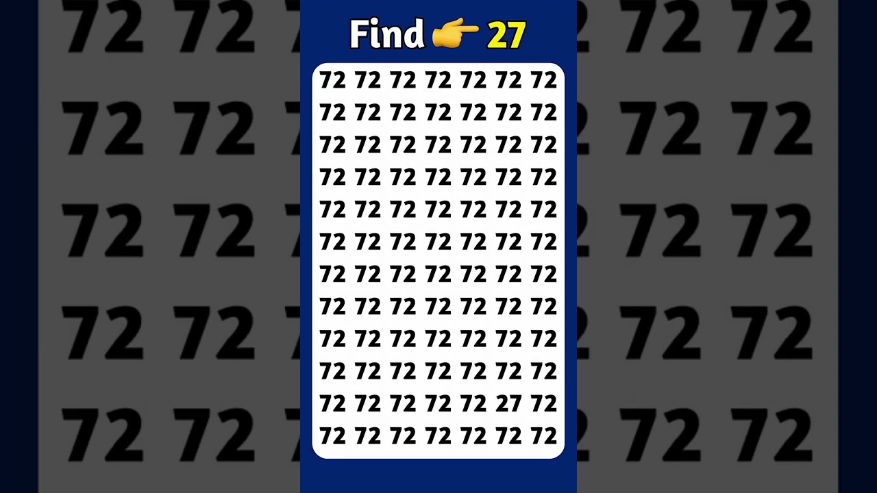 find the odd number 27 #findtheoddnumber #brainpower #brainlearning #braintest #challengeaccepted