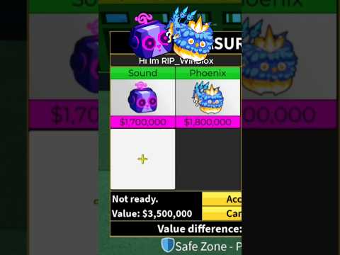 What can you get with phoenix and sound fruit W/L #bloxfruitsupdate #roblox