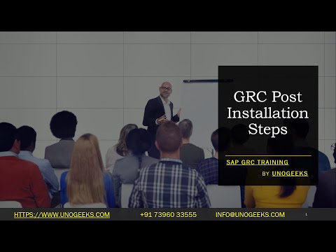 SAP GRC Training | GRC Post Installation Steps | SAP GRC S4 HANA Training