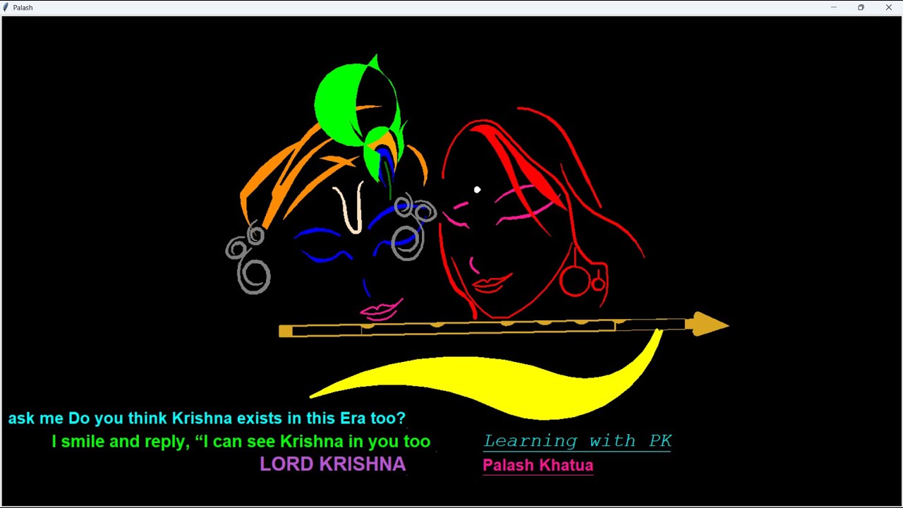 LORD KRISHNA DRAWING USING PYTHON TURTLE GRAPHICS