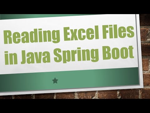 Reading Excel Files in Java Spring Boot