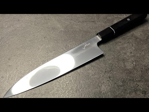 Silent cutting with Sami Yousri honyaki gyuto in TWR