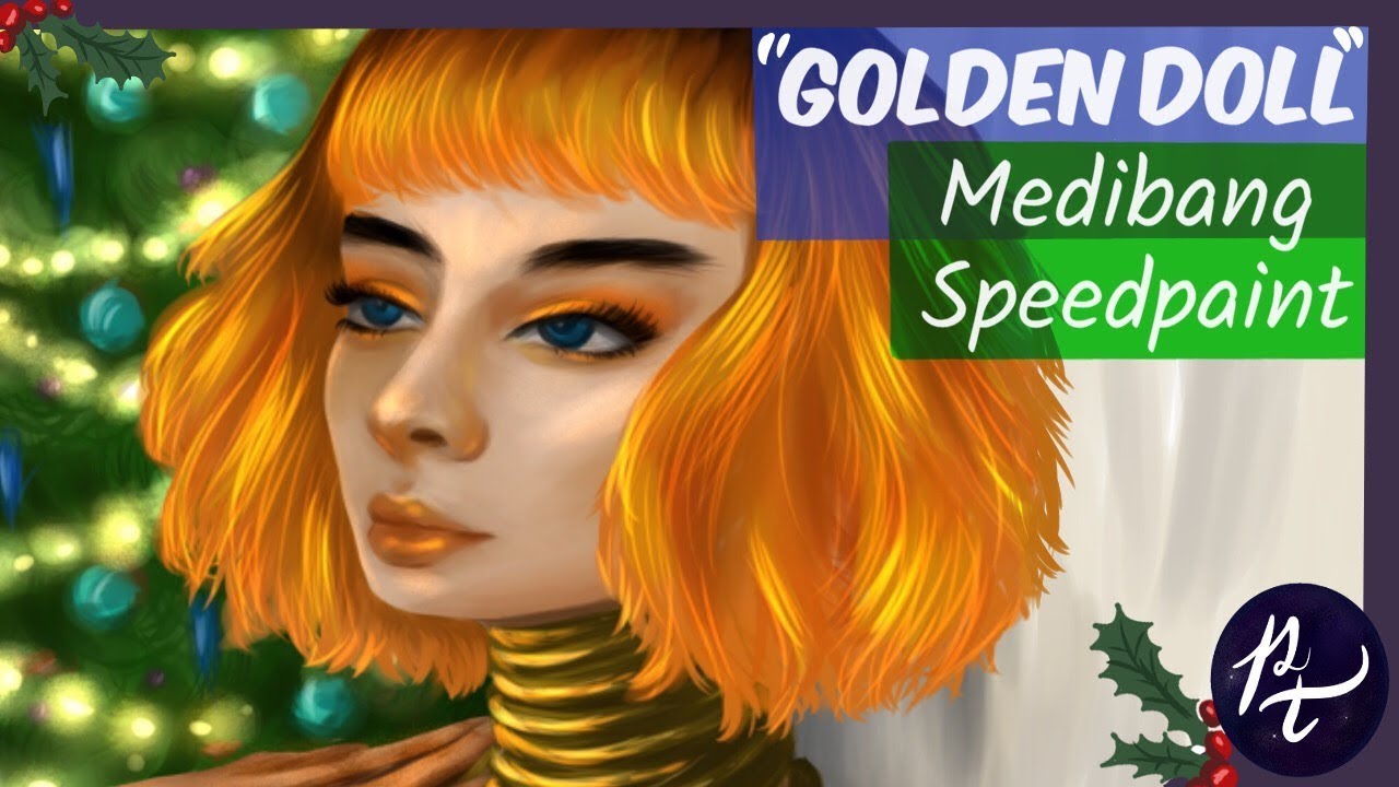 Golden Doll || Medibang Speedpaint Christmas Edition || Ipad 2018