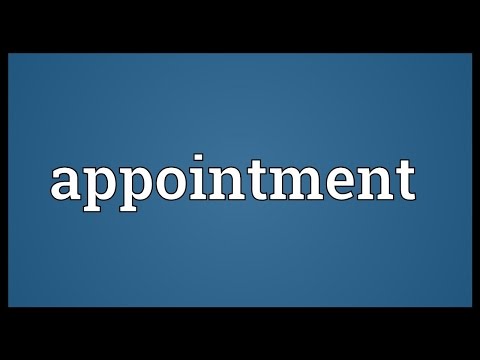 Appointment Meaning