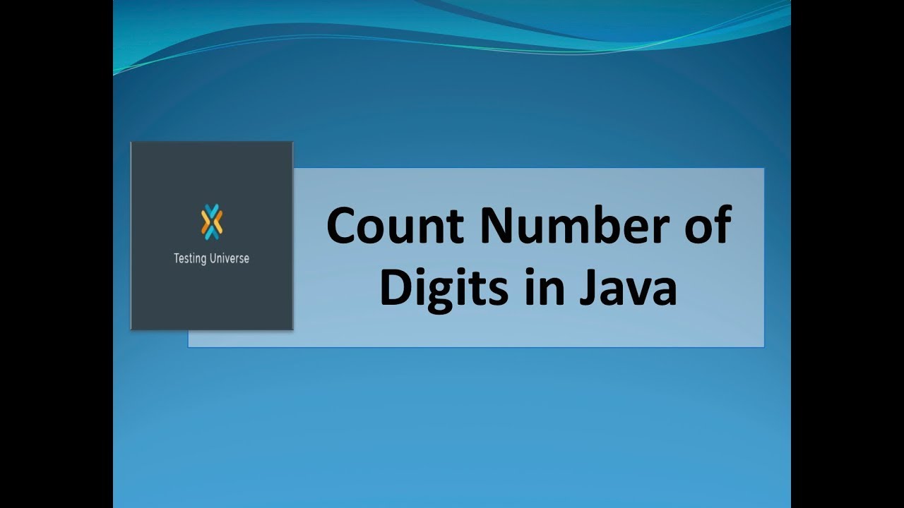 Java Program to Count number of digits in a given number | Use while loop |
