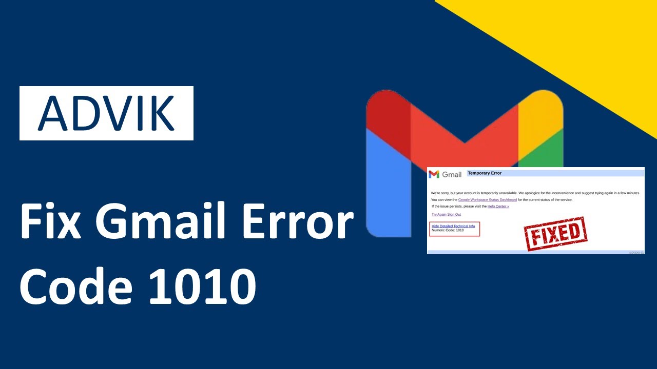 How to Fix Gmail Error Code 1010? Complete Tutorial