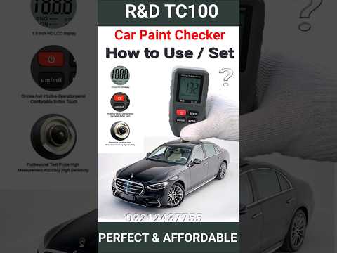 How to Use R&D TC100 Car Paint Checker | Paint Thickness Gauge for Used Cars & Detailing
