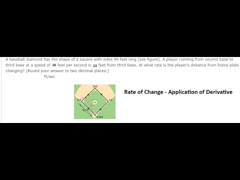 Calculus Help A baseball diamond has the shape of a square with sides 90 feet long. A player running