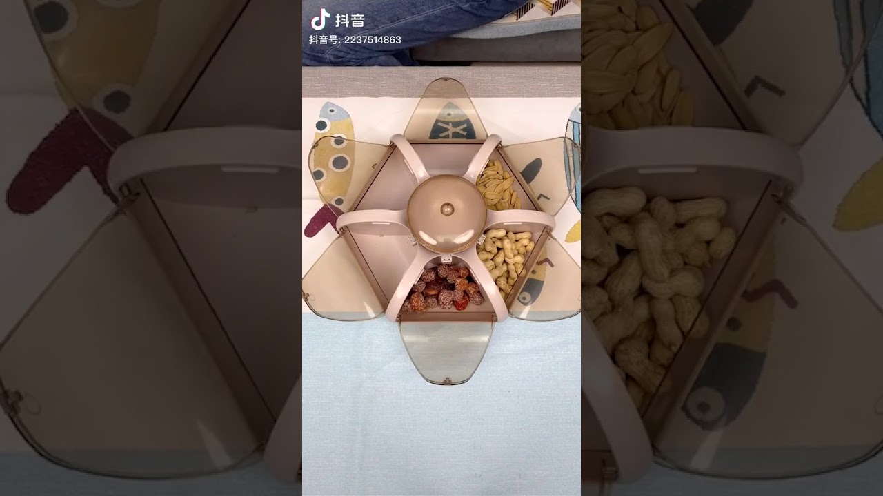 Dried Fruit Box Multifunction Snack Storage Container Sectional Tray 6 Compartments