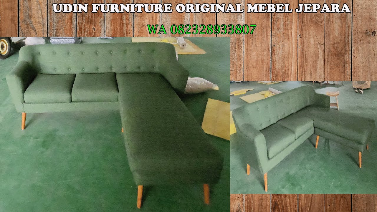 Sofa Retro Scandinavian Minimalis Jok Kain Furniture Jepara