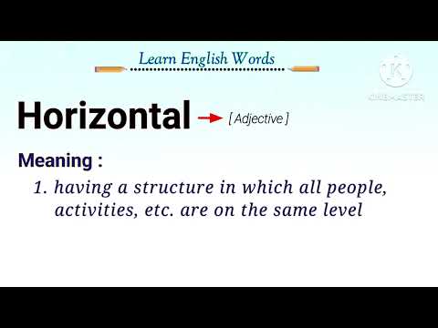 horizontal meaning in english | horizontal pronunciation | define horizontal