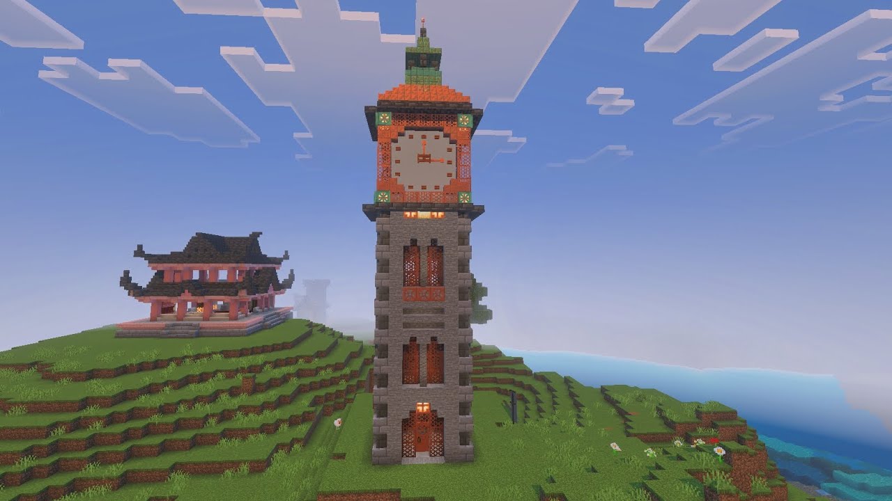 I Built a copper age clock Tower in Minecraft tutorial #gaming #minecraft #goviral #minecraftbuilds