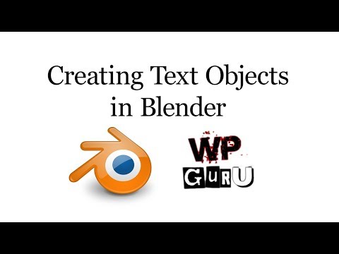 How to create Text Objects in Blender – JAY VERSLUIS