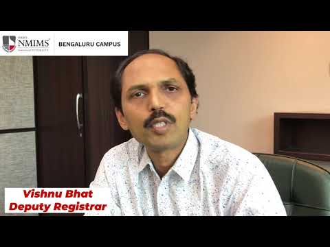 Mr. Vishnu Bhatt, the Deputy Registrar of NMIMS Bangalore