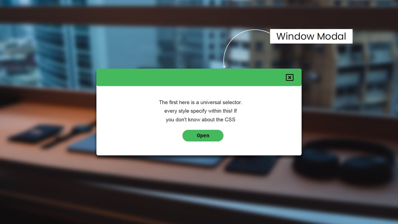 HTML, CSS & Javascript: How To Create Modal Window