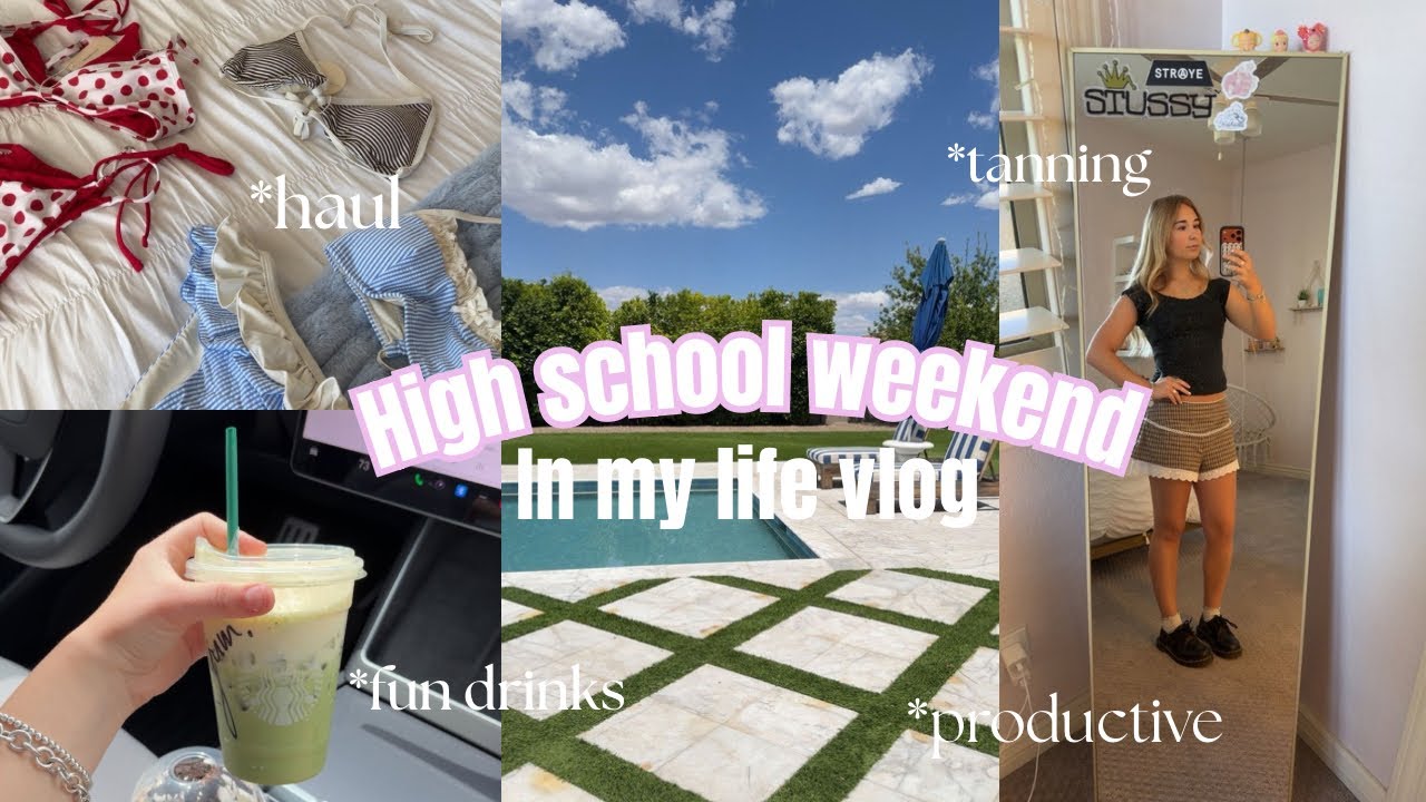 High school weekend days in my life vlog!!👙🌞🏝️ *Last school weeks before summer *productive *fun 