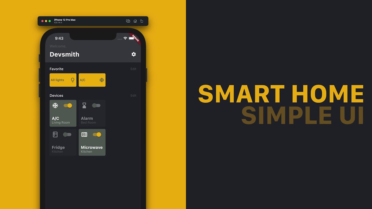 Flutter UI Speed Code : Smart Home Application