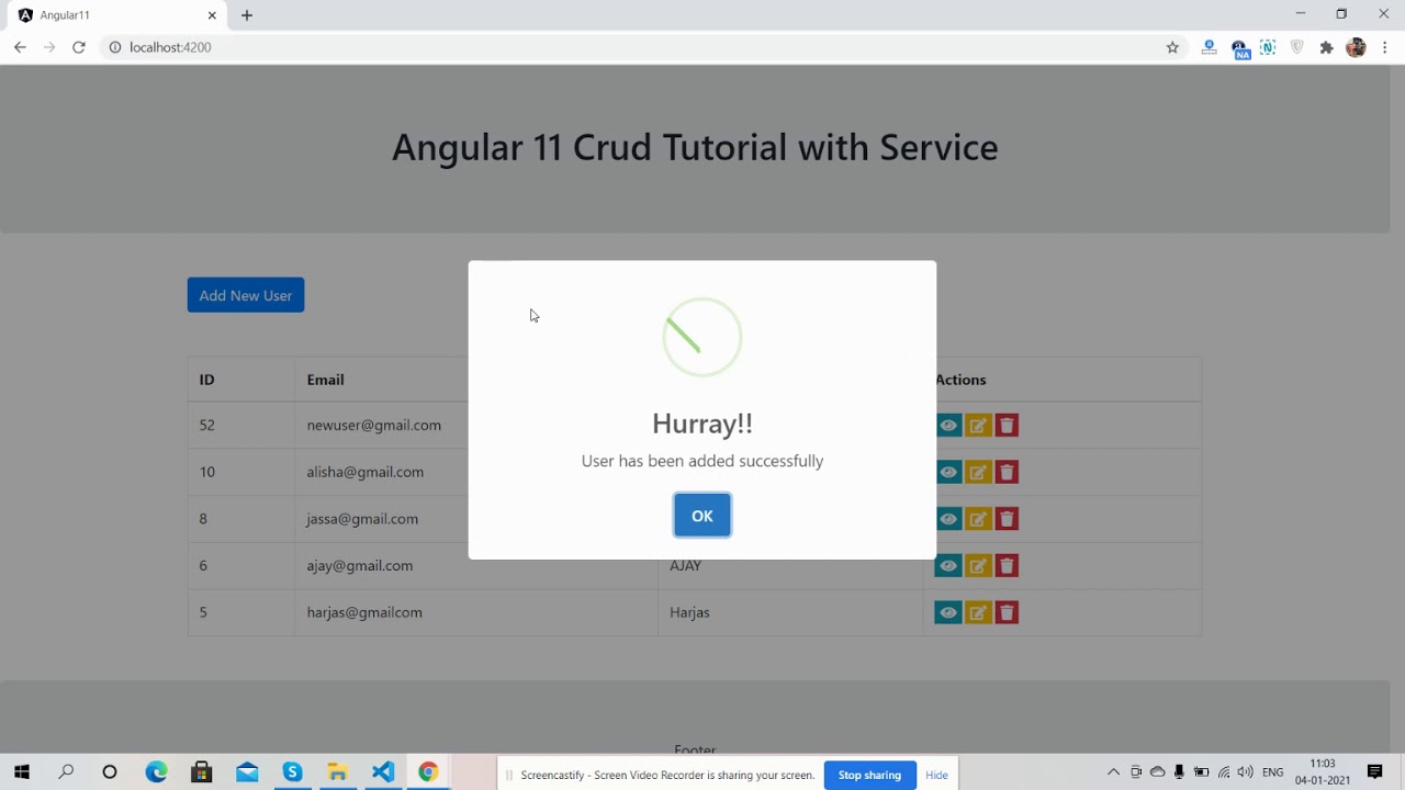 Angular 11 Crud Tutorial with Service