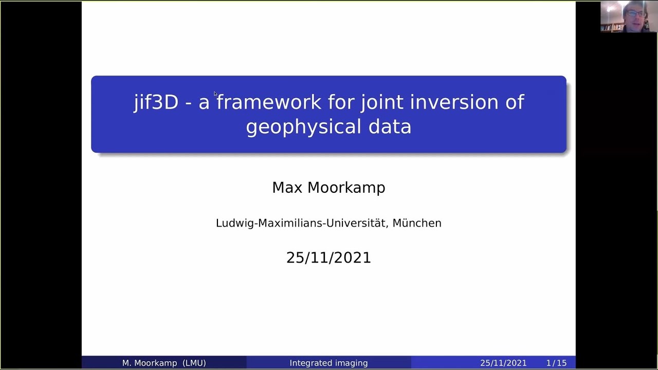 Max Moorkamp - jif3D - a framework for joint inversion of geophysical data