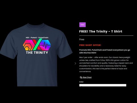 Free 'The Trinity' T-Shirts (HEX, PulseChain and PulseX)