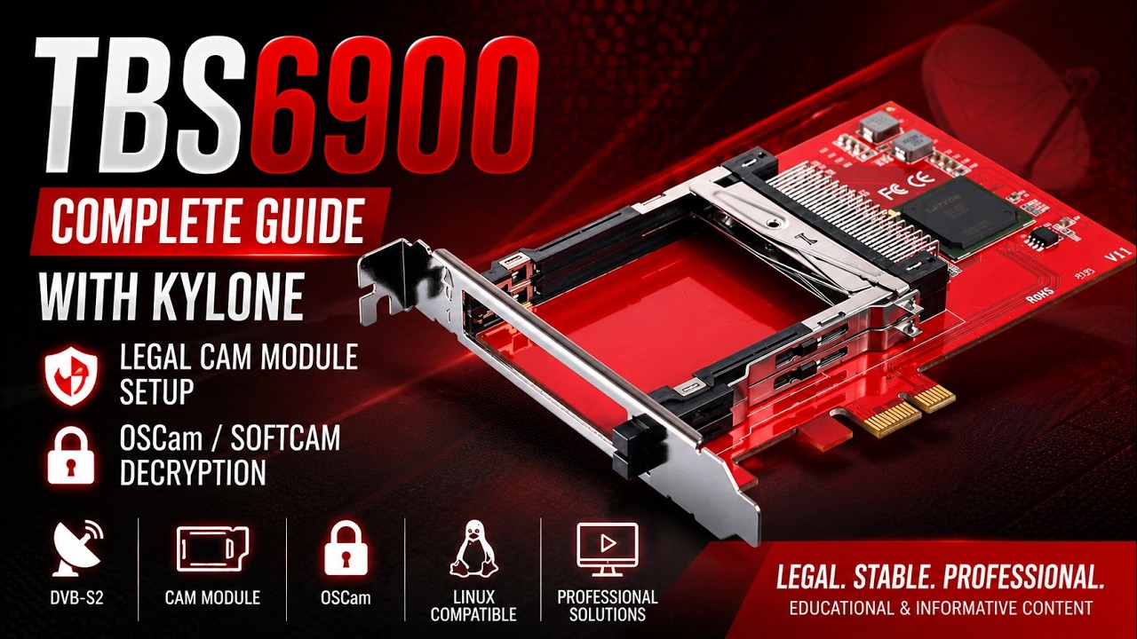 TBS6900 + Kylone Setup Guide | Legal CAM & OSCam Decryption Explained