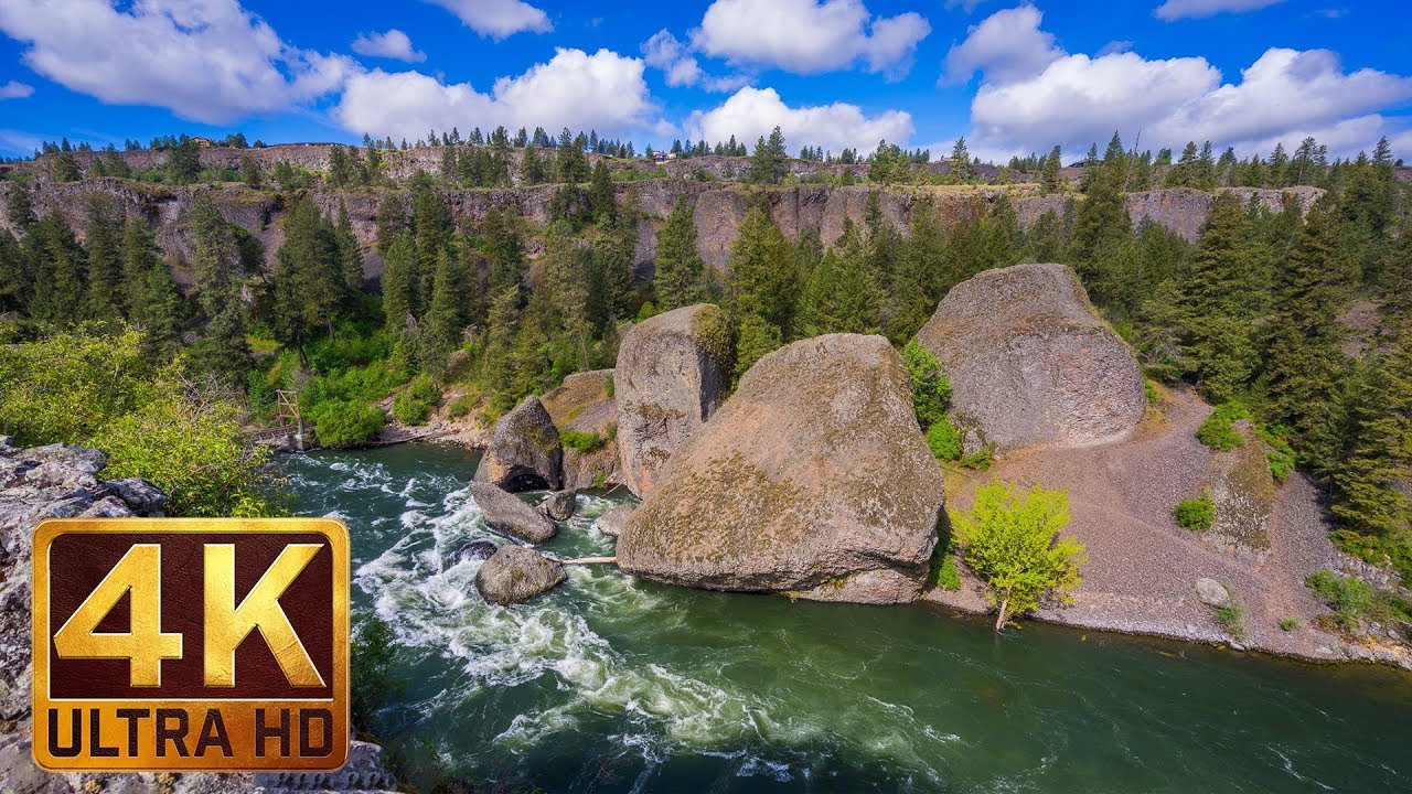 (7 hours) 4K Relax Video with Nature Sounds - Bowl and Pitcher Trail at Riverside State Park