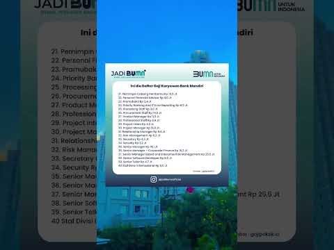 Wow ini dia gaji kerja di bank mandiri😱😱 - JadiBUMN
