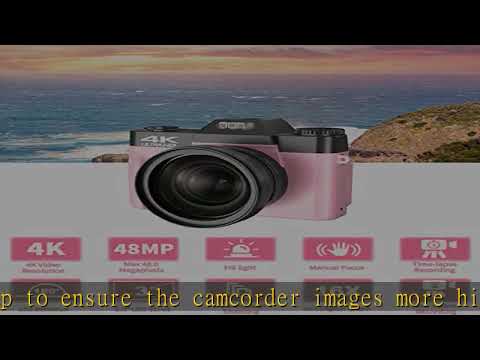 Digital Cameras for Photography, 4K 48MP Vlogging Camera 16X Digital Zoom Manual Focus Rechargeable