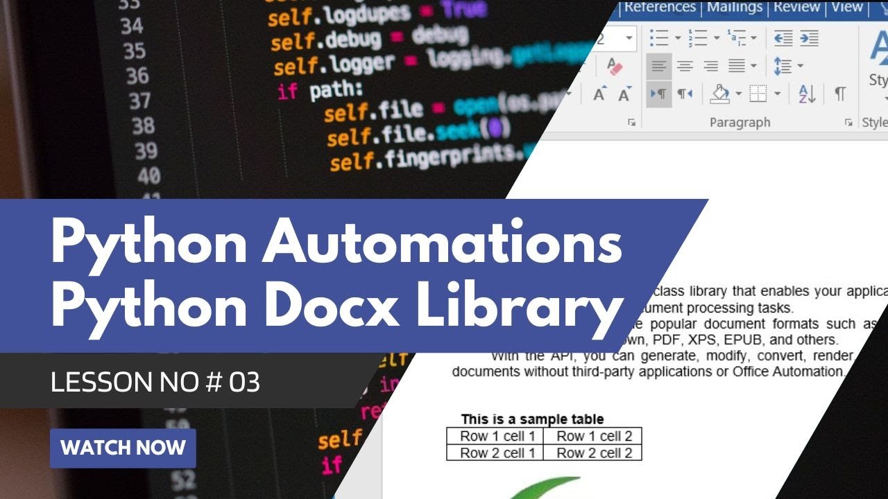 Python Automations - Python Docx Library - Lesson No 03