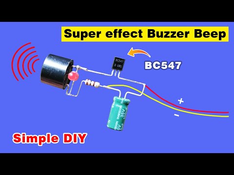 Buzzer Beep sound effect, Science project with Transistor