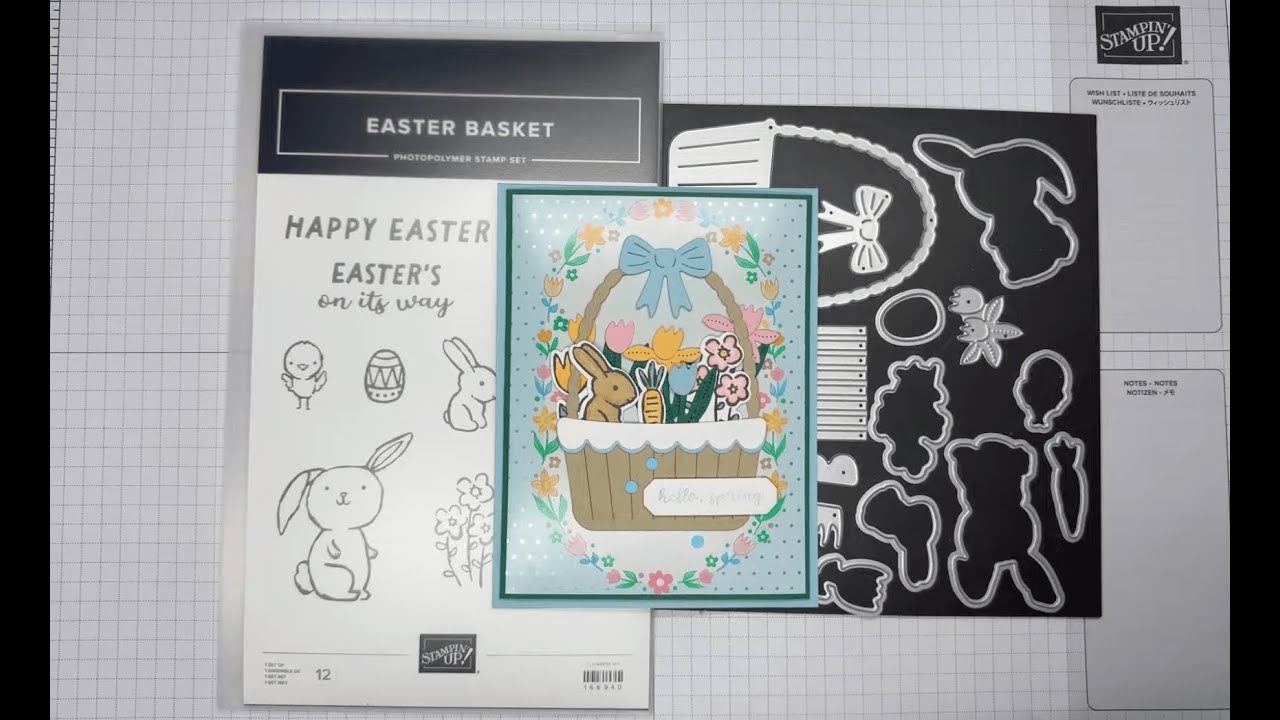 Stampin’ Up! Easter Basket Hello Spring Card Tutorial #diy #patternedpaper #papercrafting #handmade