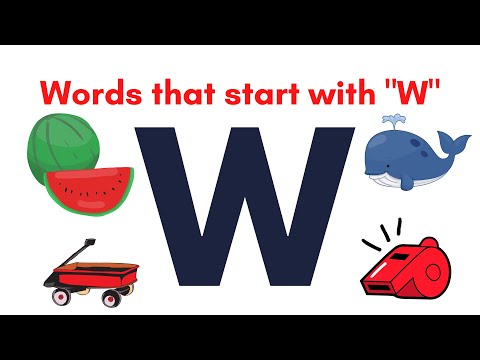 Words That Start with W for Kids