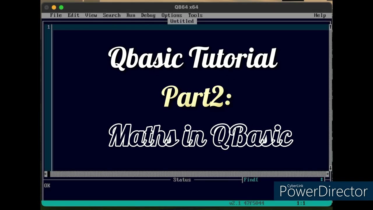 QBasic Tutorial 2 - Maths in Qbasic -  Program 2