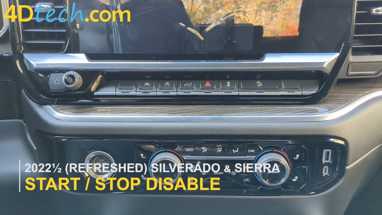Chevy Silverado / GMC Sierra DISABLE Auto Start/Stop Feature - Turn OFF permanently! [2022½ - 2026]
