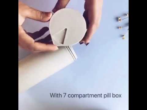 water bottle with pill organisers