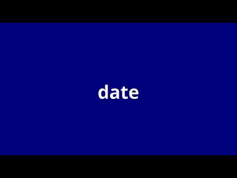 what is the meaning of date