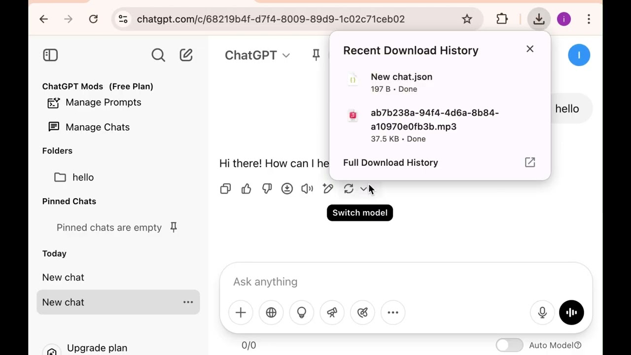 How to export your ChatGPT conversations, including voice, images, JSON, and Markdown.