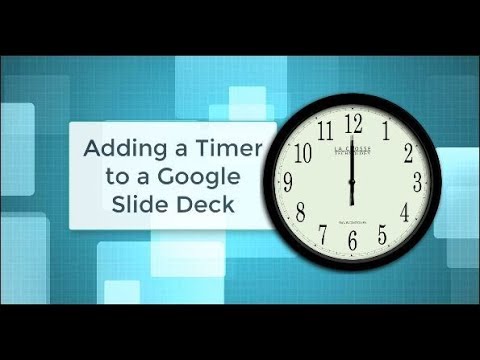 Using a timer in your Google Slide Deck