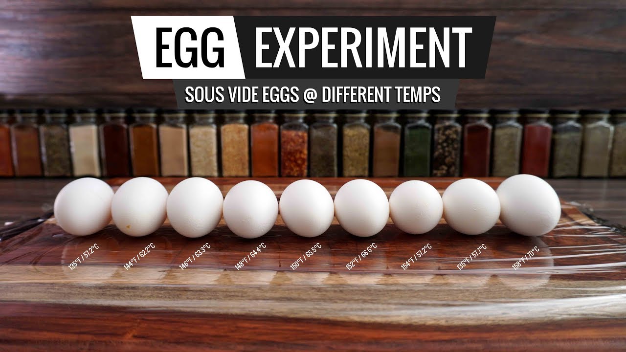Sous Vide EGG EXPERIMENT - Opening Several Eggs at Different Temps