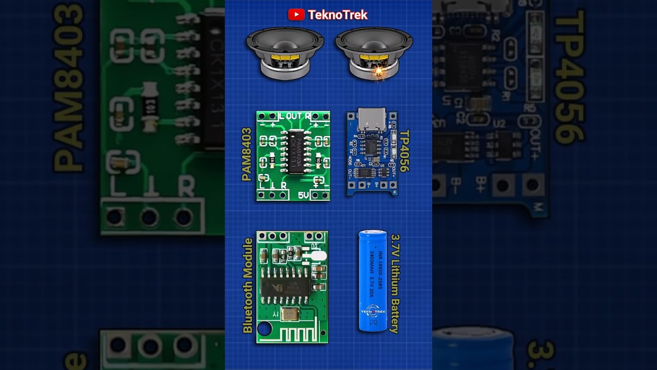 How to Make a Bluetooth Speaker with PAM8403 Module | DIY Bluetooth Speaker #Shorts