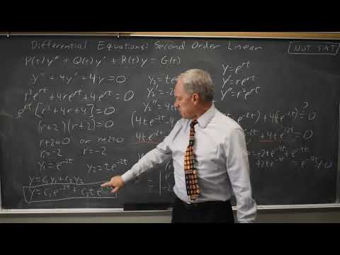 DiffEq: Second Order Linear - repeated roots [Not SAT]