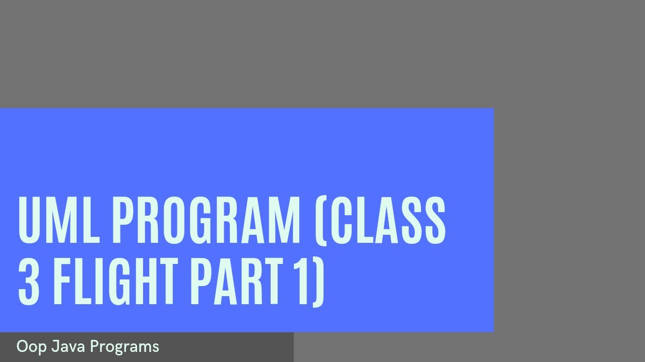 Uml Program | Flight Ticket Program in OOP Java | Class Flight Coding Tutorial Part 1