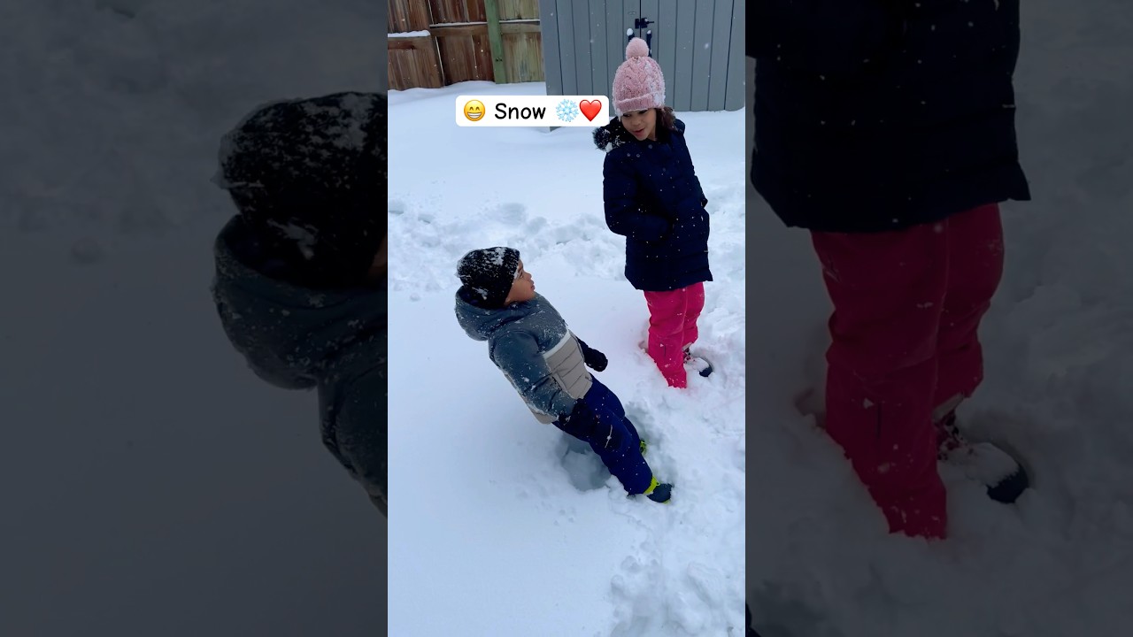 Loving the Snow ❄️ ⛄️ with my sister ❤️#short #shorts #trend #trending #shortsfeed #shortsvideo #fyp
