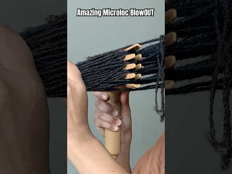 Microloc Blowout using PATTERN Dryer Attachment | AMAZING hair dryer for #microlocs #microlocks