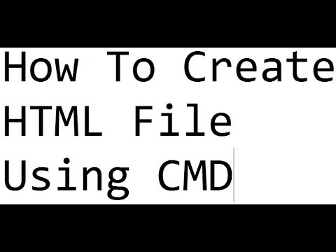 How to create || HTML || file || Using || Cmd || – Computer Languages