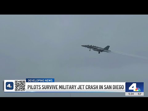Pilots survive military jet crash in San Diego