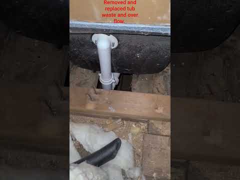 Tub waste and overflow drain repair.