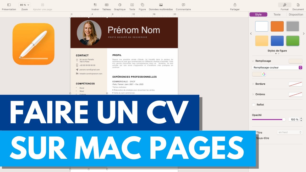 Comment faire un CV sur Mac avec Pages (Exemple Gratuit 2026)