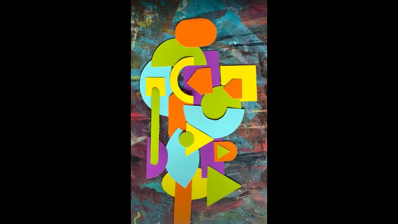 Geometric Sculpture Art Lesson  Inspired by Tilde Grynnerup  Cardboard Collage for Kids